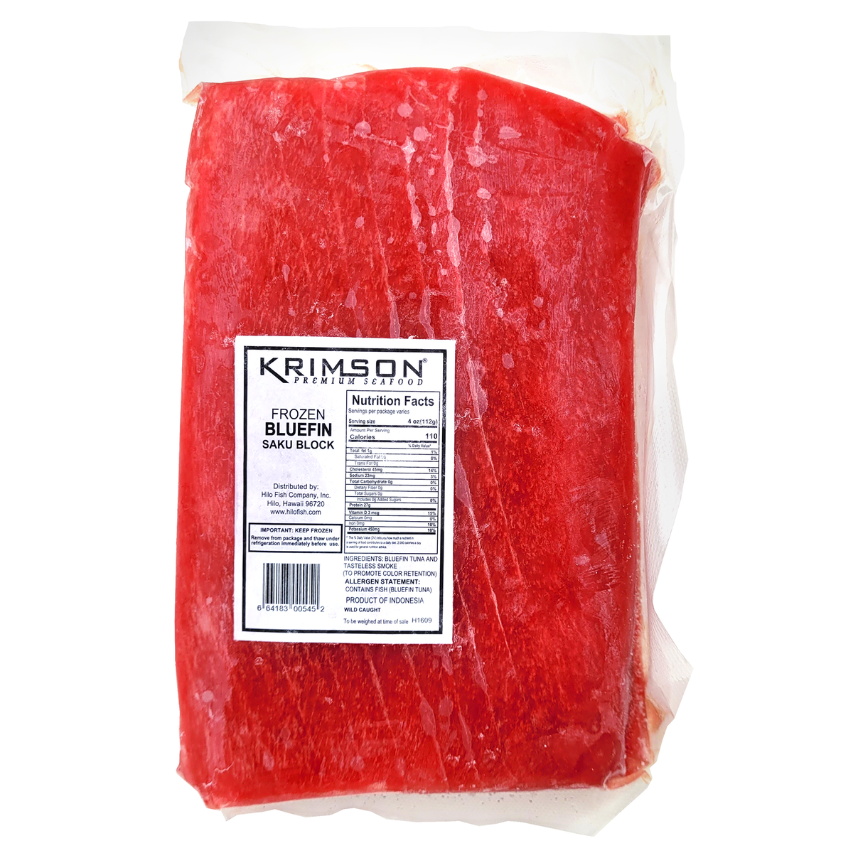 Krimson Sashimi Grade Southern Bluefin Tuna Saku Block (Akami) – Asian ...