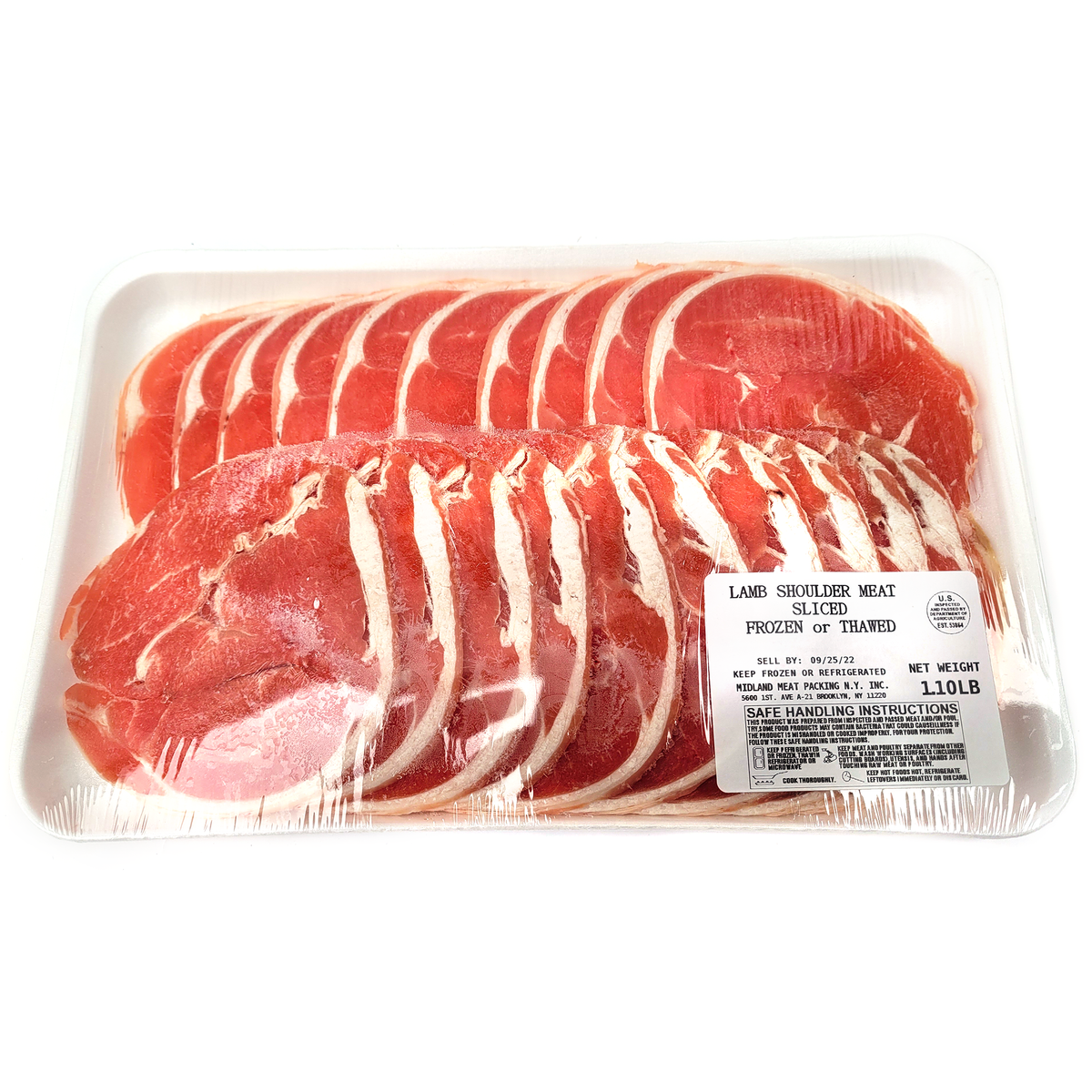 Midland Sliced Lamb Shoulder - 1 Lb – Asian Veggies